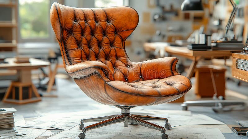 A Uniquely Designed Chair with a Vintage, Artistic Aesthetic in a ...