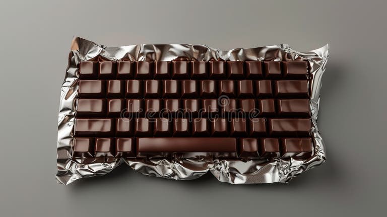 Creative Concept Style of a Chocolate Keyboard. Unique Concept Art ...