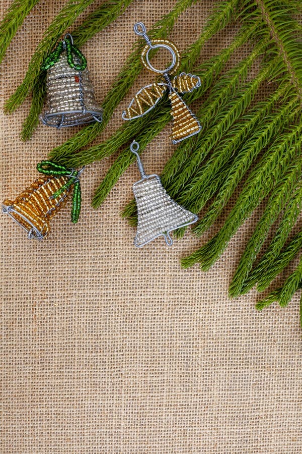 Uniquely Rustic African Christmas, Handmade Beaded Ornaments Stock ...