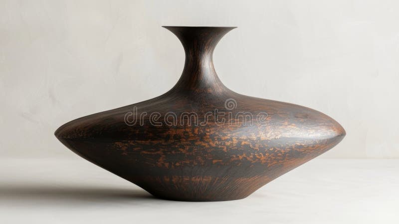 A Uniquely Shaped Vase with a Wide Base and Narrow Neck Carefully ...
