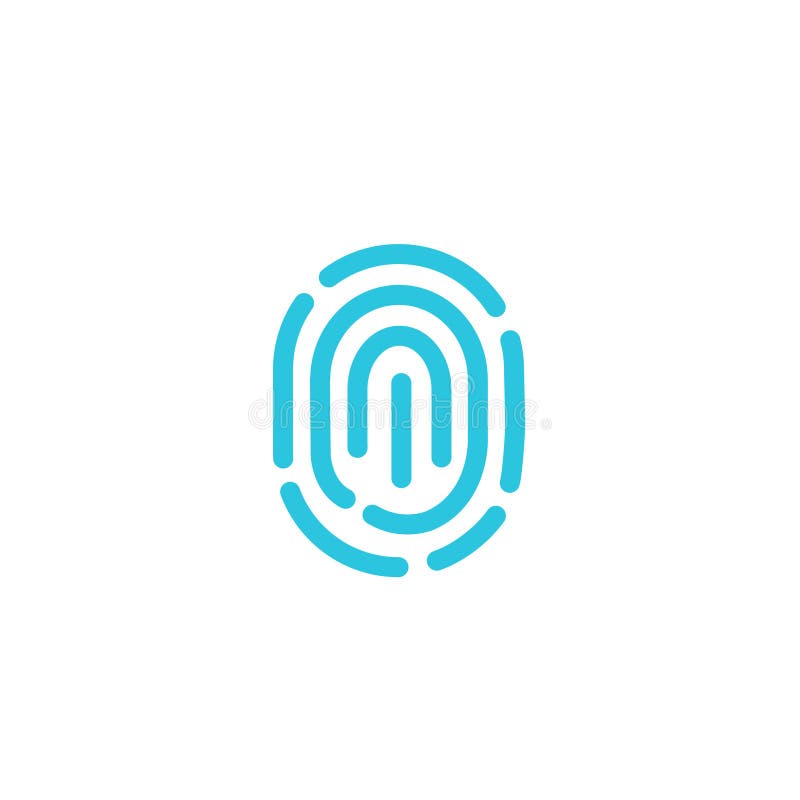 Uniqueness, Fingerprint Icon. Isolated on White Background Stock ...