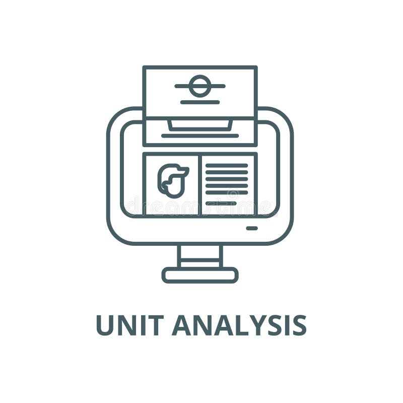 Unit Analysis Line Icon Concept. Unit Analysis Vector Linear ...
