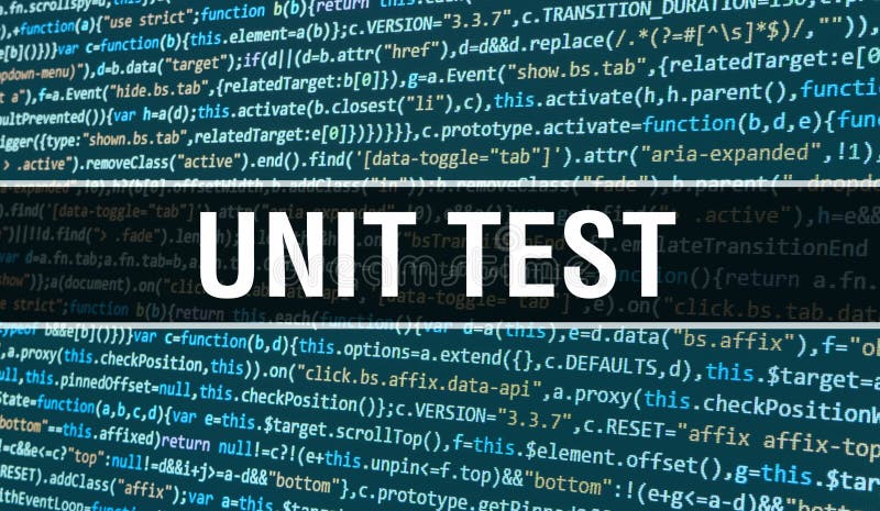 Unit Test Concept With Random Parts Of Program Code Unit Test With Programming Code Abstract
