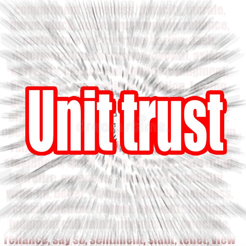Unit Trust Word with Zoom in Effect Stock Illustration - Illustration ...