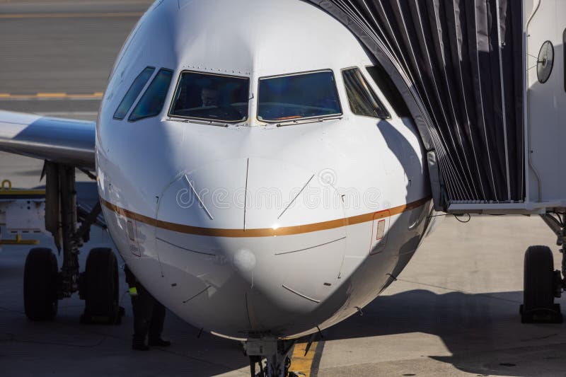 United Airlines Plane at Logan Airport Gate Editorial Photography ...