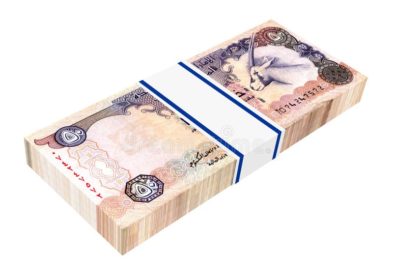 United Arab Emirates Dirhams Isolated on White Background. Stock ...