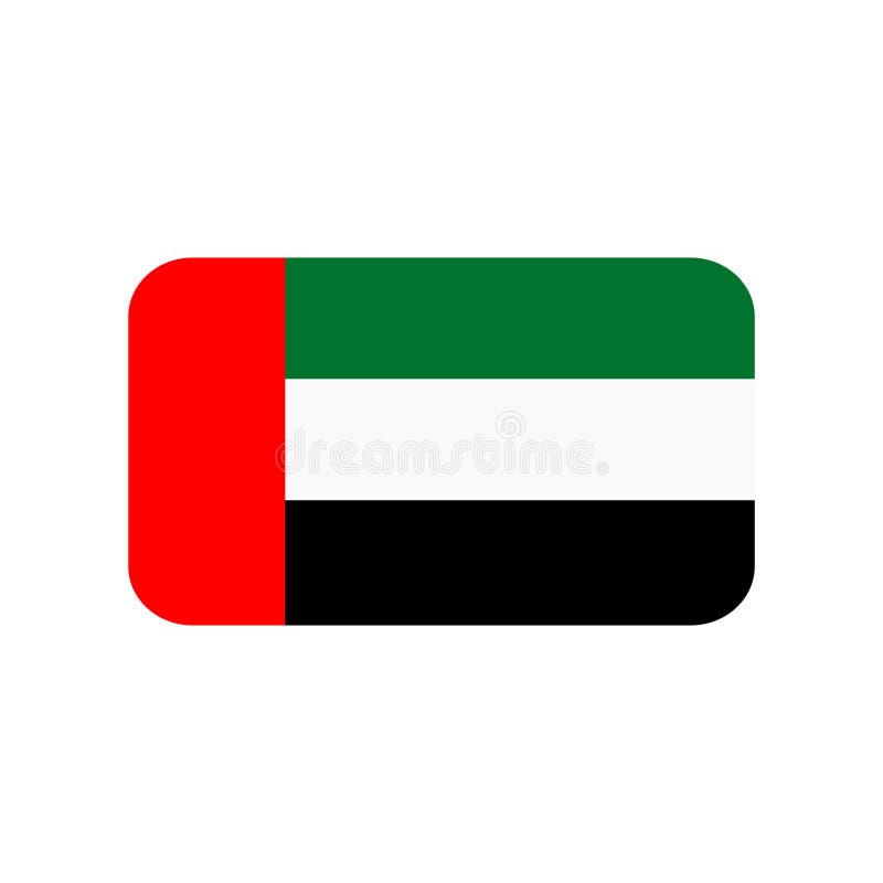 United Arab Emirates Flag Icon Vector Stock Vector - Illustration of ...