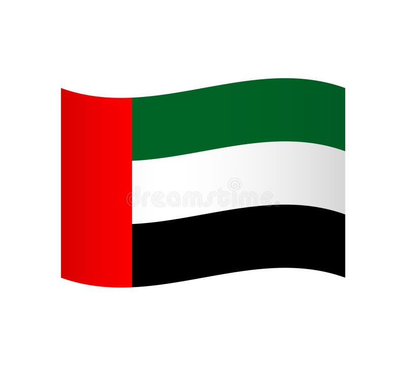 Wavy Vector Flag of United Arab Emirates Stock Vector - Illustration of ...
