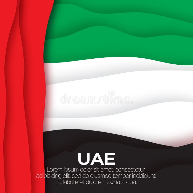 United Arab Emirates Flag Vector Stock Vector - Illustration of emblem ...