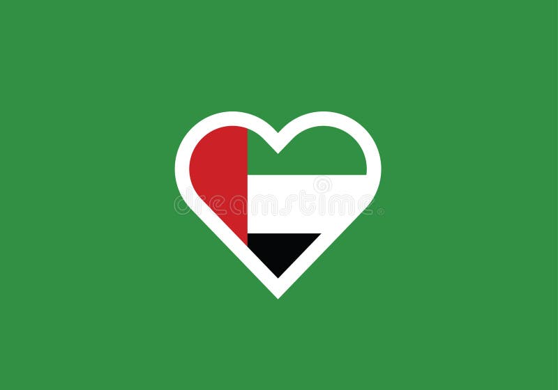 United Arab Emirates Heart Shape Love Symbol National Flag Stock Vector ... United Arab Emirates Heart Shape Love Symbol National Flag Stock Vector ...