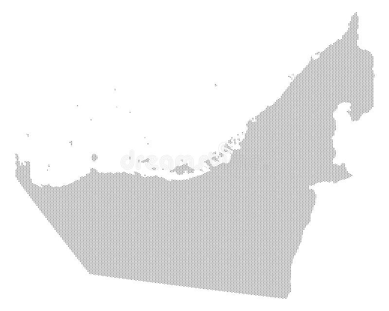 United Arab Emirates Map with Dotted Pattern Stock Illustration ...
