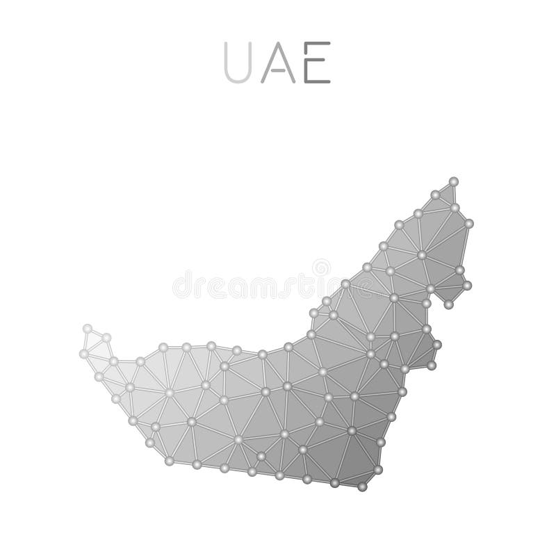 United Arab Emirates Network Map. Stock Vector - Illustration of chart ...