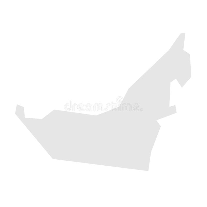 United Arab Emirates Simplified Vector Map Stock Vector - Illustration ...