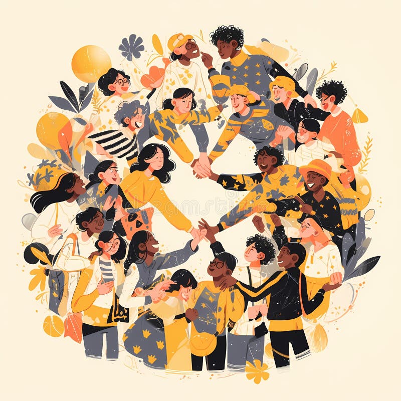 United in Diversity: a Celebration of Inclusivity Stock Illustration ...