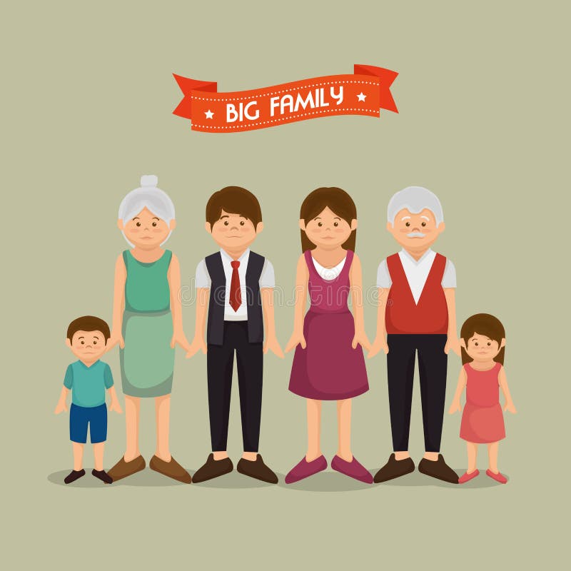 United family graphic stock vector. Illustration of cartoon - 66104645
