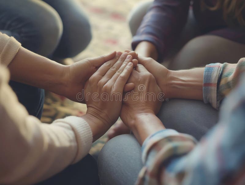 United Hands Showing Teamwork and Support Stock Photo - Image of ...