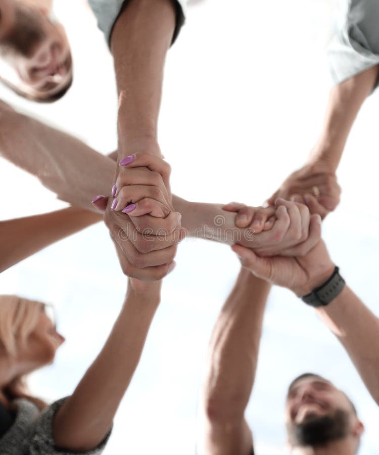 United Hands on White Background Stock Photo - Image of corporate ...