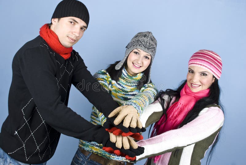 United happy friends stock image. Image of adults, girls - 12071763