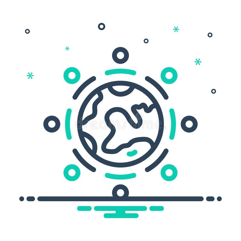 Mix Icon for Universe, Planet and Galaxy Stock Vector - Illustration of ...