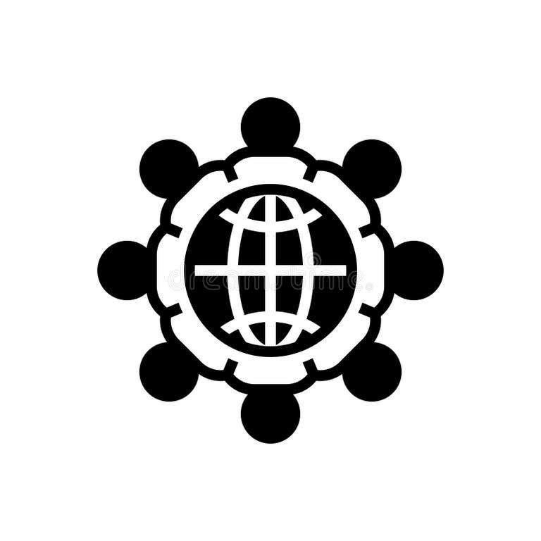 Black Solid Icon for United, Union and Unification Stock Vector ...