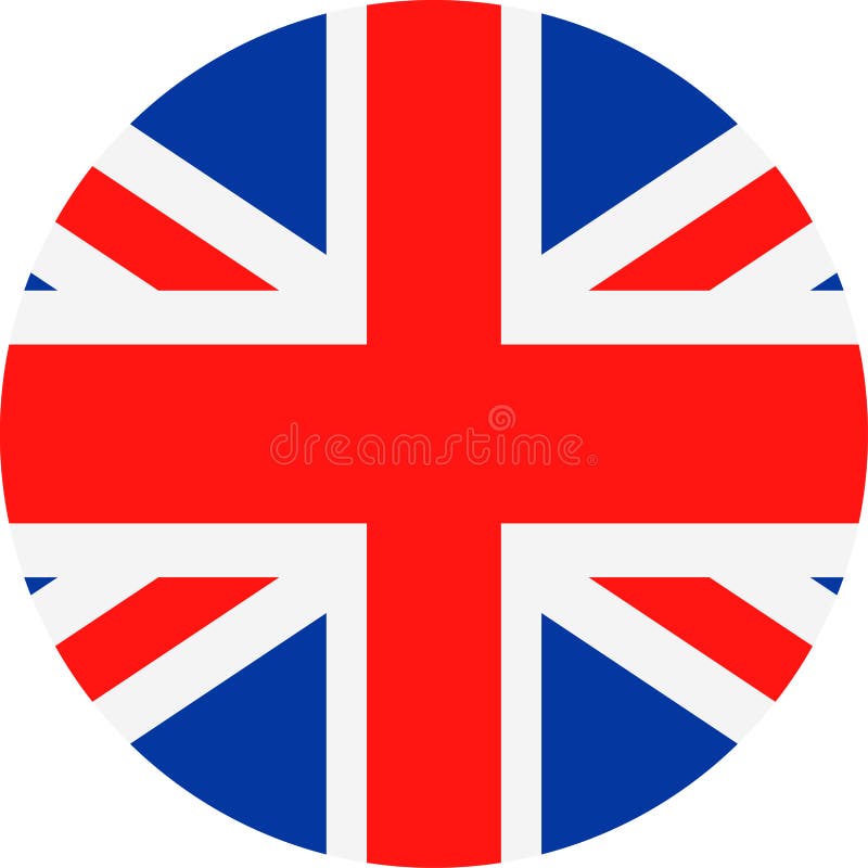 United Kingdom Flag Vector Round Flat Icon Stock Illustration ...
