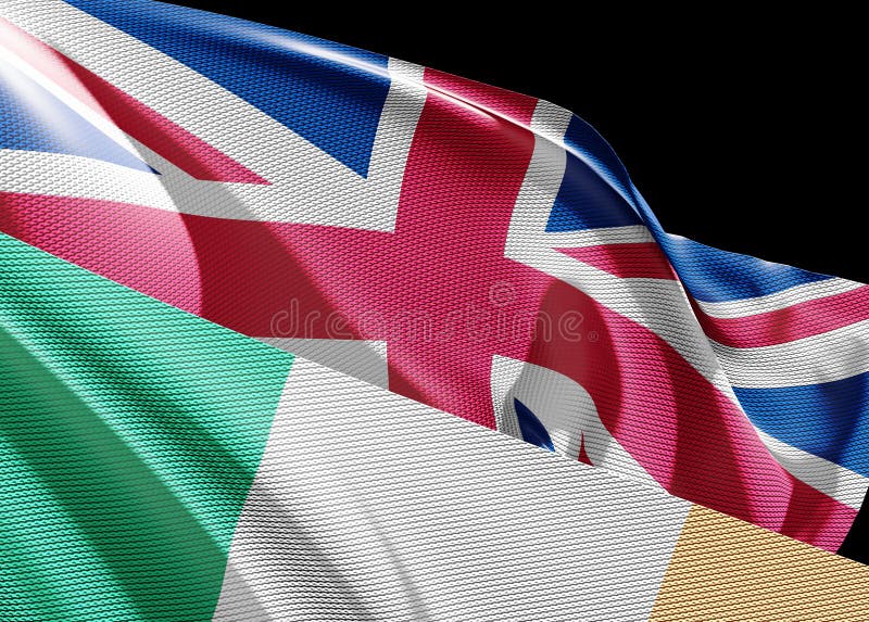 United Kingdom and Ireland Flags Stock Illustration - Illustration of ...