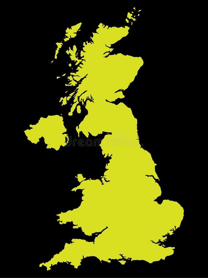 United Kingdom Map Black Outline Vector Stock Vector - Illustration of ...
