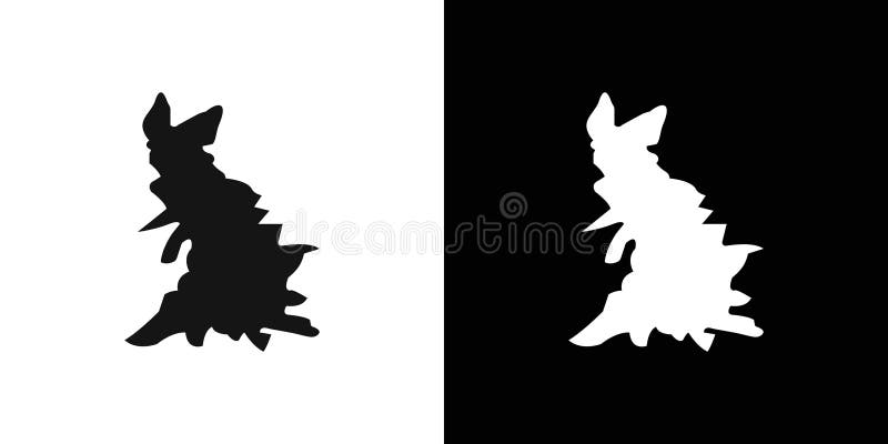 United Kingdom Map Icon Flat Line Illustration Stock Vector ...