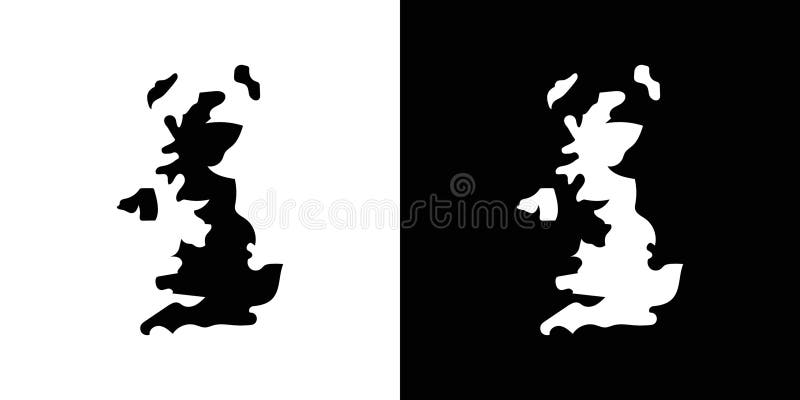 United Kingdom Map Icon Isolated Flat Vector in Outline Stock Vector ...