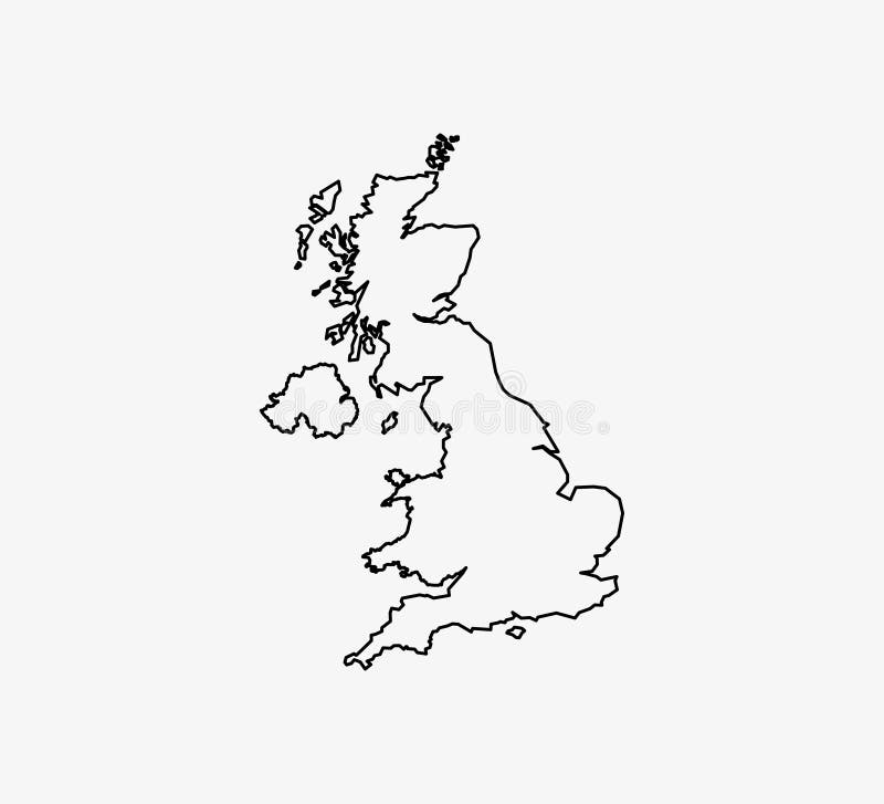 United Kingdom Map on Transparent Background. Vector Illustration Stock ...