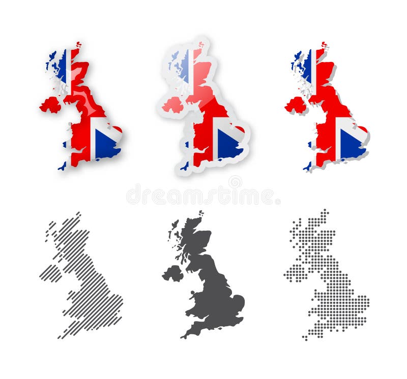 United Kingdom - Maps Collection. Six Maps of Different Designs Stock ... United Kingdom - Maps Collection. Six Maps of Different Designs Stock ...