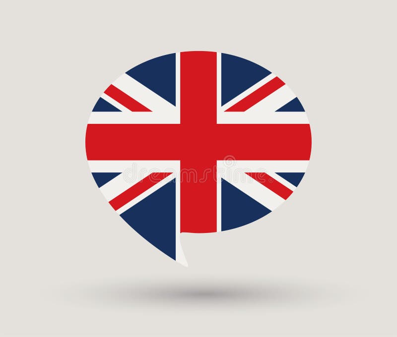 The United Kingdom Speech Bubble British English Language Design Stock Vector - Illustration of ...