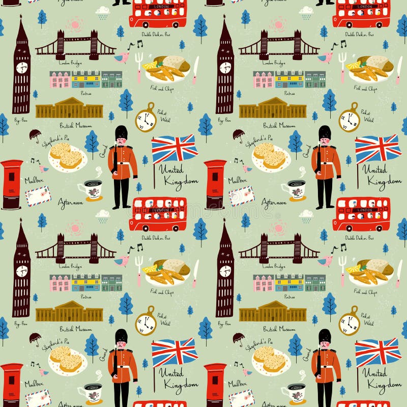United Kingdom Travel Collection Stock Vector - Illustration of ...