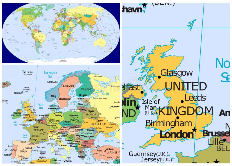 United Kingdom Political Map World Maps Online Images