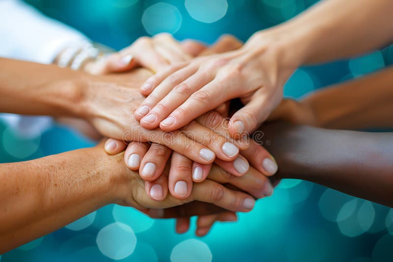 United Multiethnic Medical Professionals Stacking Hands Success Stock ...