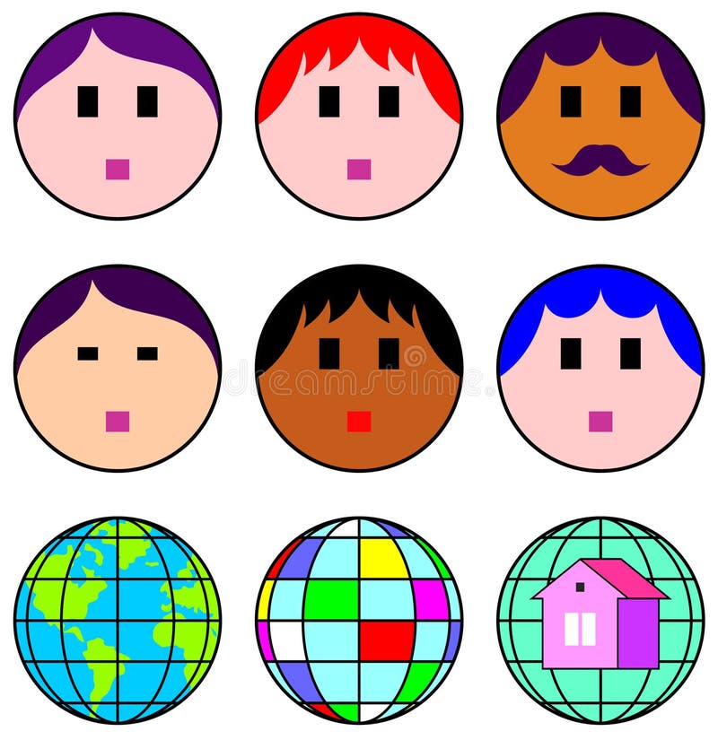 Different Nations Vector Children Stock Illustrations – 205 Different ...