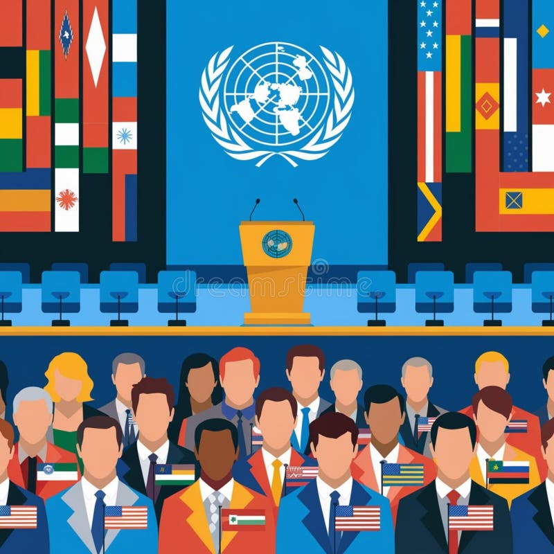 United nations day poster stock illustration. Illustration of youth ...