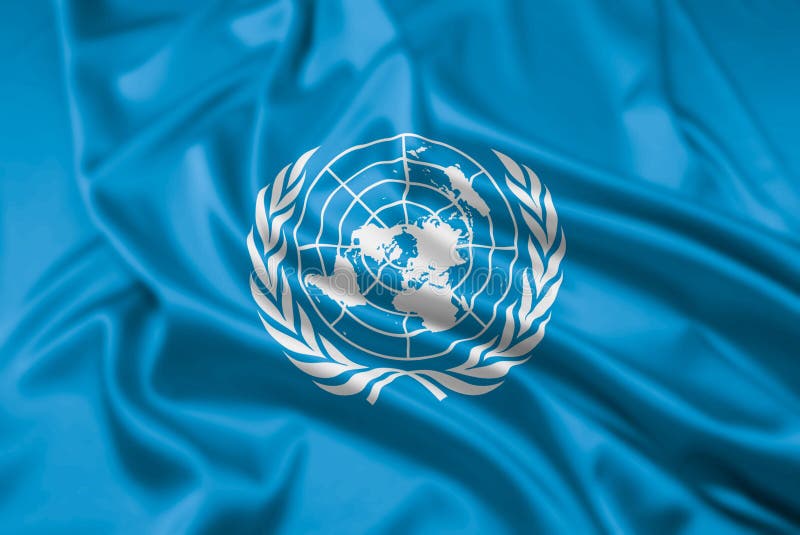 The United Nations Flag Rippled Editorial Image - Illustration of ...