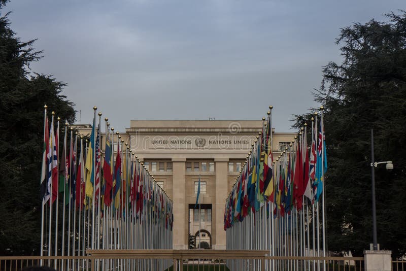 United Nations in Geneva editorial photo. Image of headquarters - 87043791