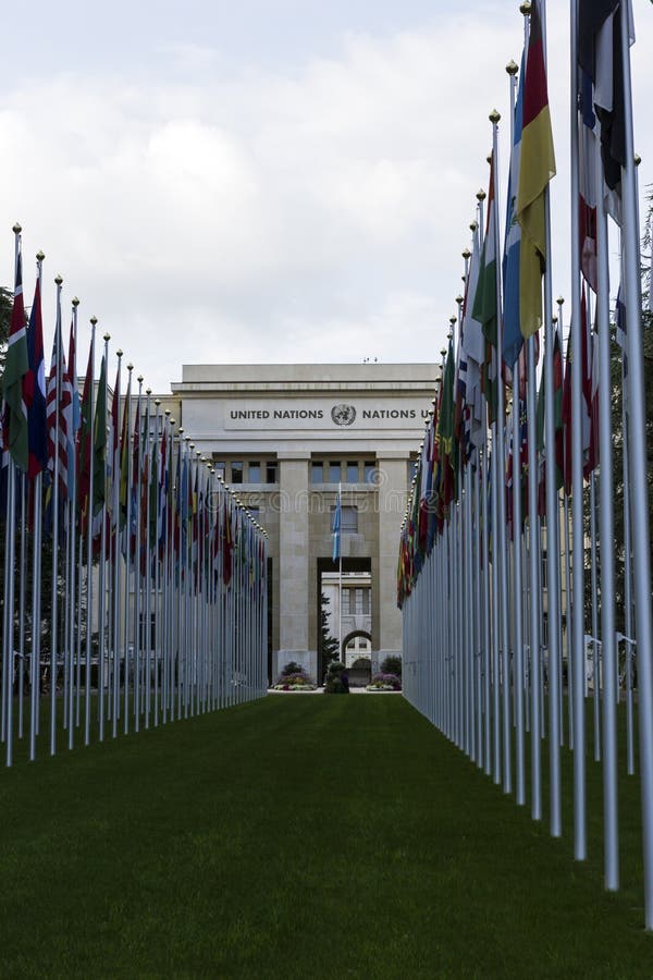 United Nations Office at Geneva in Switzerland Stock Photo - Image of ...