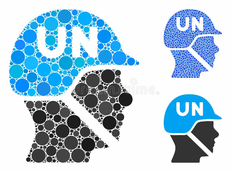 United Nations Soldier Helmet Vector Mesh 2D Model and Triangle Mosaic ...