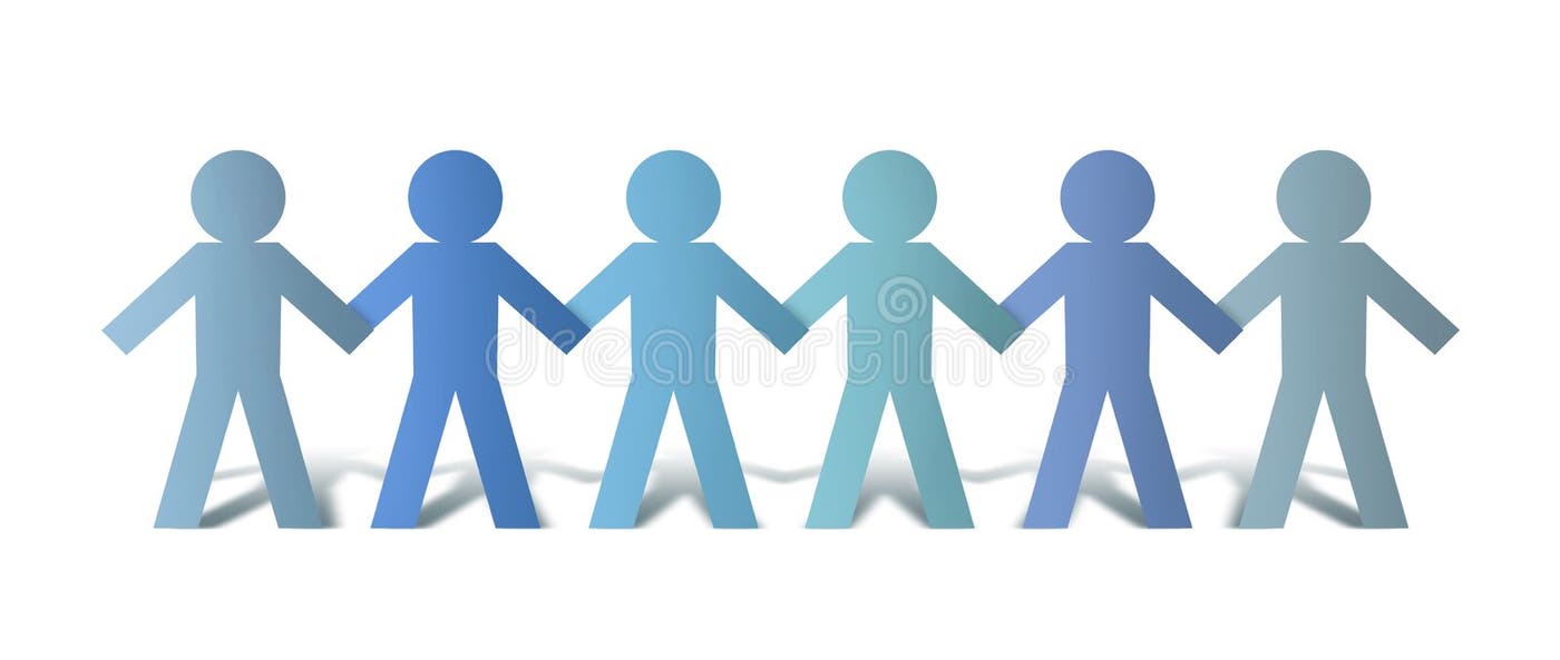 Paper People Chain Pattern Stock Illustrations – 205 Paper People Chain ...