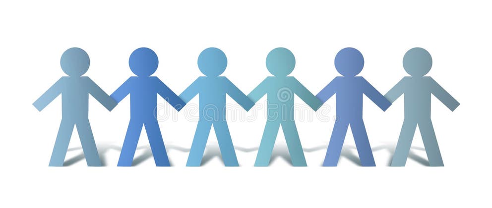 Paper People Chain Pattern Stock Illustrations – 205 Paper People Chain ...