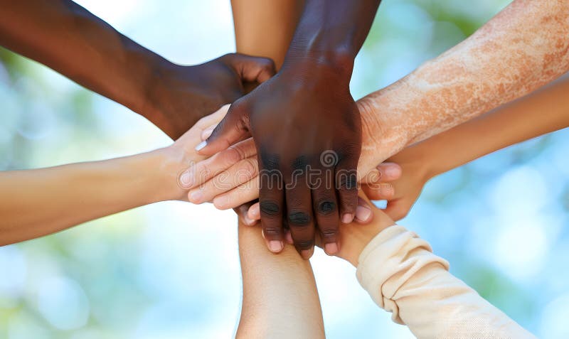 United we Stand the Power of Teamwork Stock Illustration - Illustration ...