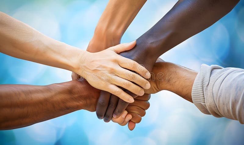 United we Stand the Power of Teamwork Stock Illustration - Illustration ...