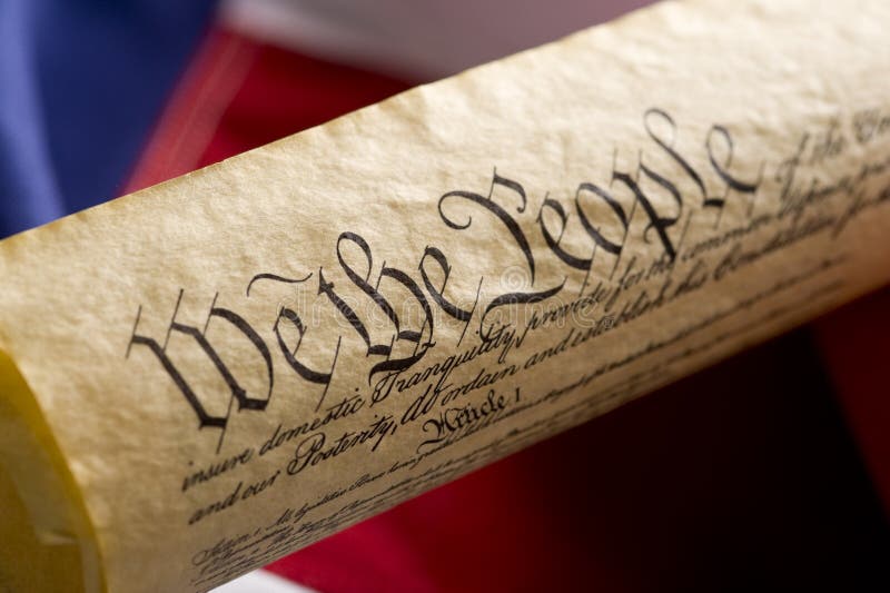 United States of America Constitution Scroll Stock Photo - Image of ...