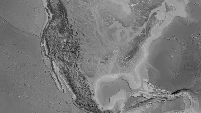 United States of America Area. Grayscale Map Stock Illustration ...