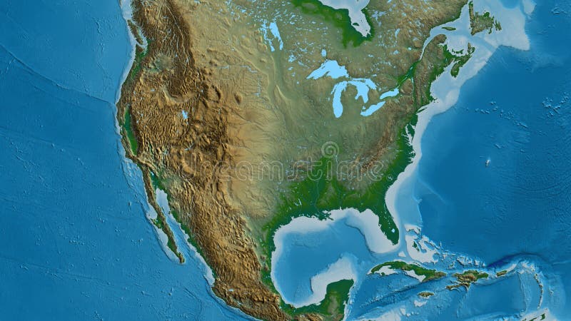 United States of America Area. Physical Map Stock Illustration ...