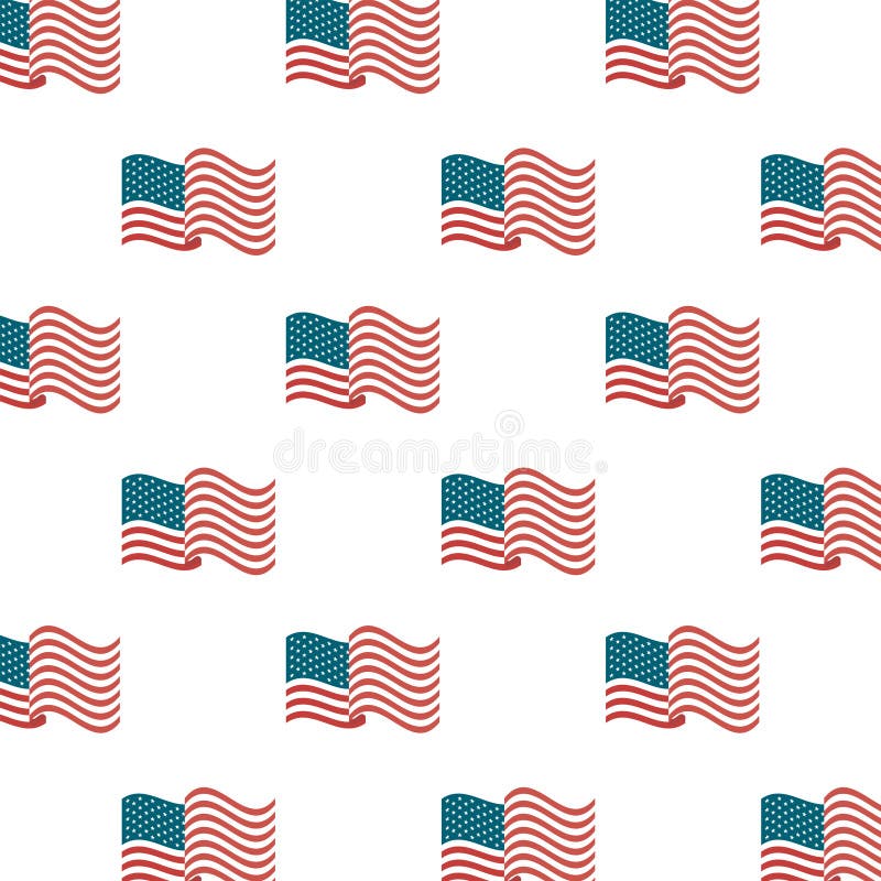 United States of America Flags Pattern Stock Vector - Illustration of ...