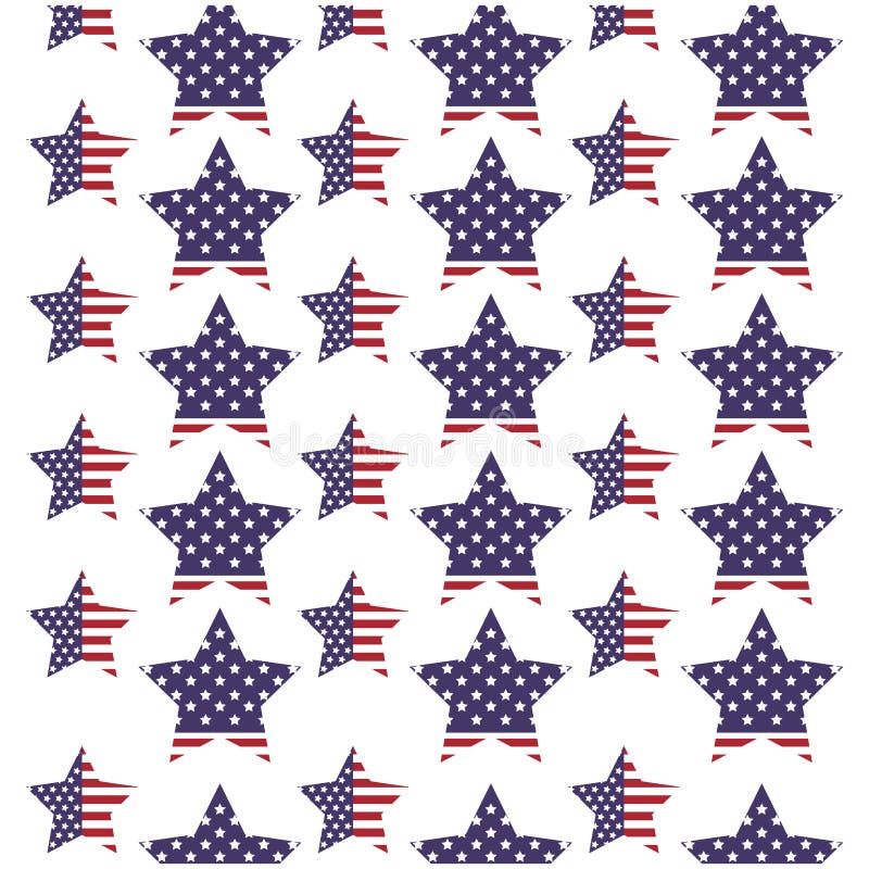 United States of America Stars Pattern Stock Vector - Illustration of ...